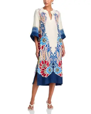 La DoubleJ Printed Silk Twill Kaftan