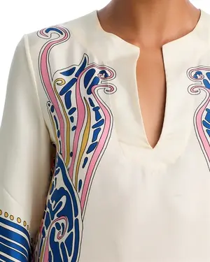 La DoubleJ Printed Silk Twill Kaftan