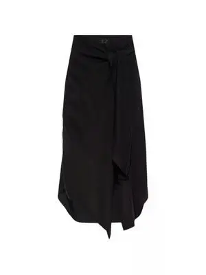 DIESEL® Tie-detailed Midi Skirt - Black
