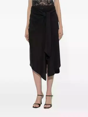 DIESEL® Tie-detailed Midi Skirt