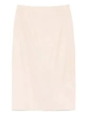ST. AGNI Rear-slit Midi Skirt - Pink