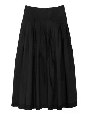LANVIN Pleated Basque Midi Skirt
