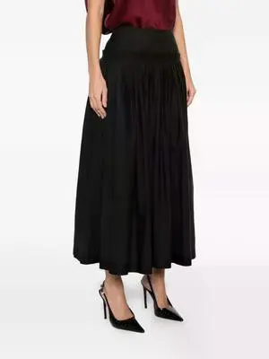 LANVIN Pleated Basque Midi Skirt