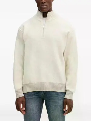 BOSS Zip-up High-neck Sweater
