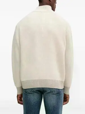 BOSS Zip-up High-neck Sweater