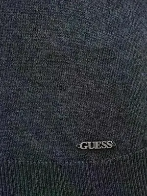 Guess Roll-neck Logo Sweater - Grey
