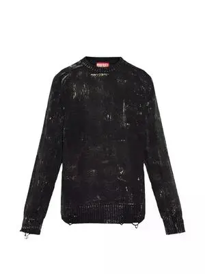 DIESEL® K-maxense Distressed Sweater - Black