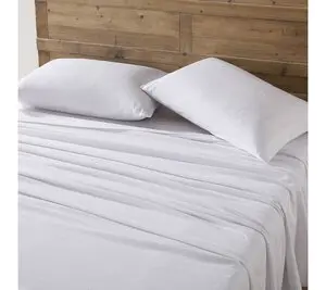 Eddie Bauer Solid White Cotton Queen Sheet Set - One-color