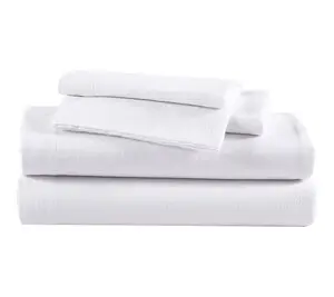 Eddie Bauer Solid White Cotton King Sheet Set