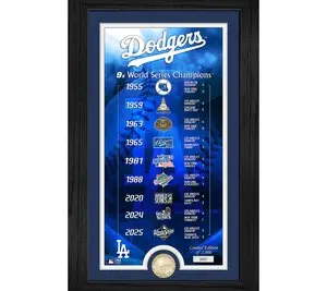 HIGHLAND MINT La Dodgers 9x World Series Champi Ons Frame - One-color