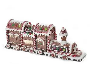 RC HOME DECOR 19.5' Gingerbread Train Battery- Operated W/ Led - One-color
