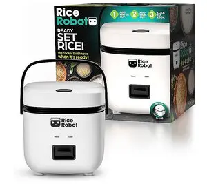 RICE ROBOT 1l Space Saving Ceramic Nonstick Ric E Cooker - One-color