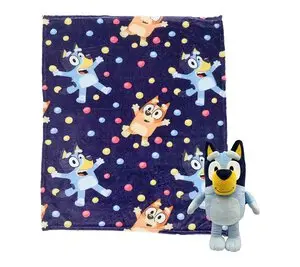 THENORTHWEST Bluey 40x50 Silk Blanket W/ Hugger The North West Group - One-color