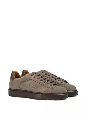DOUCAL'S Suede Perforated Sneakers