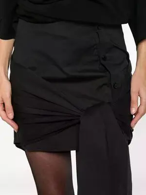 Attico Knot Button Mini Skirt