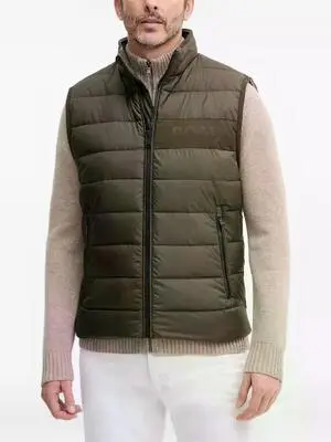 BOSS Zip-up Quilted Gilet - Green