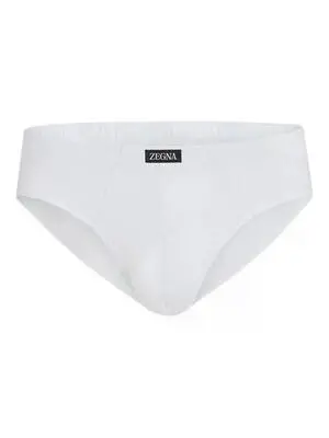 Zegna Logo-tag Briefs - White