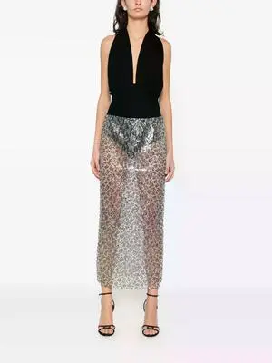 Christopher Esber Sequinned Midi Skirt