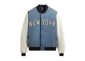 Kith X New York Knicks Denim Marvin Bomber