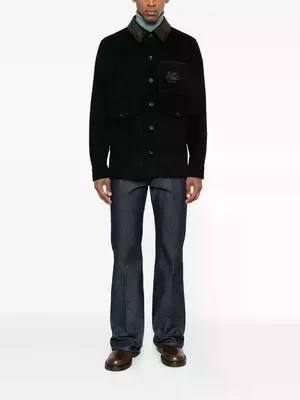 Etro Corduroy-collar Patch-pocket Shirt Jacket