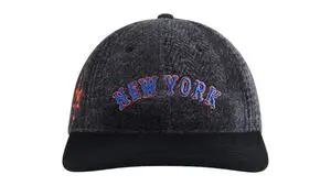 Kith X 47 Brand X The New York Mets Patchwork Wool Franchise Long Sleeve Cap Shadow