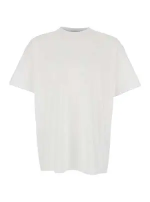 Givenchy Crewneck T-shirt With Logo Patch On The Front In Cotton - White