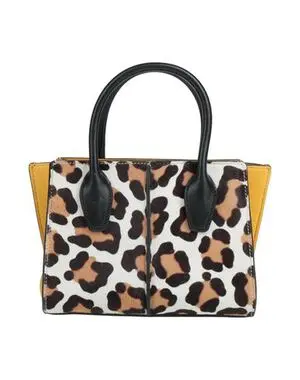 TOD'S Calfskin Handbag With Leopard Print