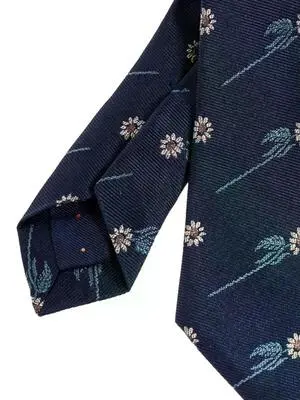 Paul Smith Floral-embroidered Neck Tie