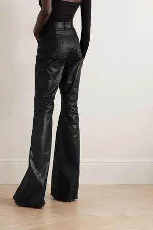 Rick Owens Bolan Flared Leather Pants
