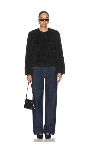 LAMARQUE Emilia Faux Fur Jacket - Black