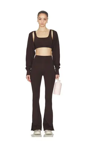 Strut This The Jolie Sports Bra In Brown - Kona
