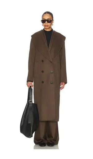 RÓHE Double-faced Wool Scarf Coat