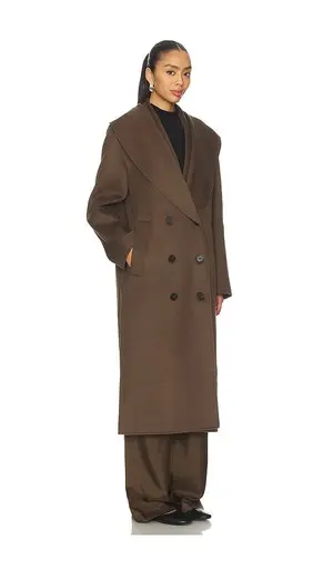 RÓHE Double-faced Wool Scarf Coat