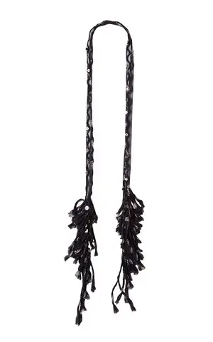 Chan Luu Fringed Skinny Scarf - Blue