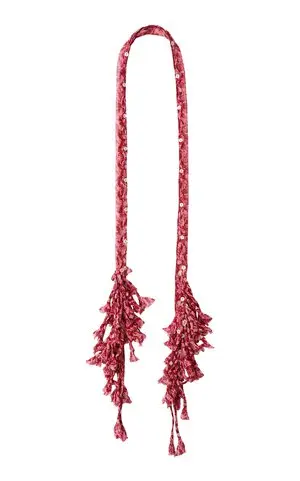 Chan Luu Fringed Skinny Scarf - Pink
