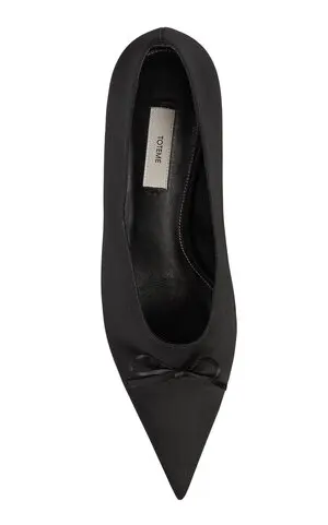 TOTEME Sharp Bow Kitten Pumps - Black