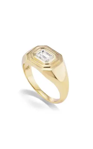 FIAMETTA 14k Yellow Diamond Pinky Ring