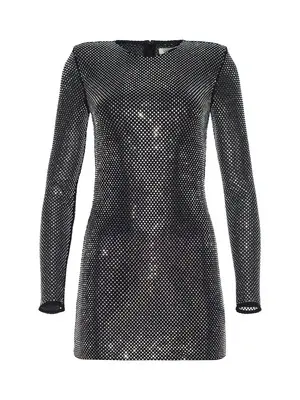 L'Agence Harlynn Crystal Mini Dress