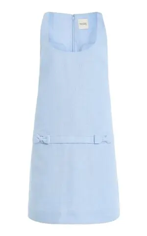 Posse Harper Linen Mini Dress - Blue
