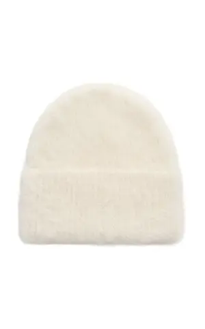 TOTEME Alpaca-blend Knit Beanie - White