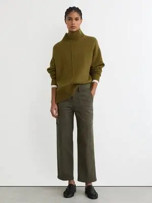 Good American Cropped Cargo Trousers