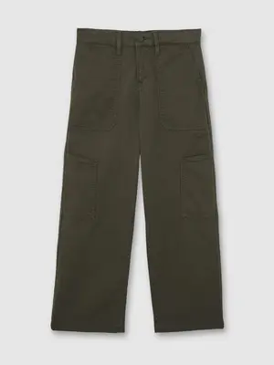 Good American Cropped Cargo Trousers