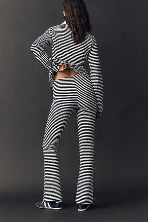 Maeve Knit Stripe Flare Pants
