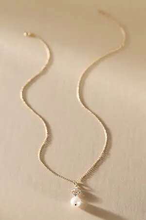 Nadri Blair Pearl Pendant Necklace - Gold