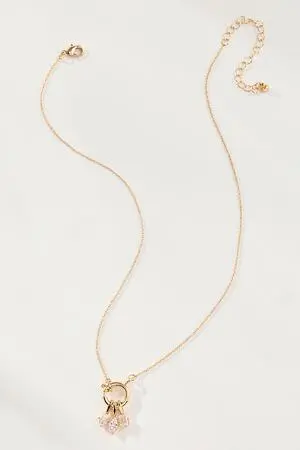 Anthropologie Crystal Charm Necklace - Gold