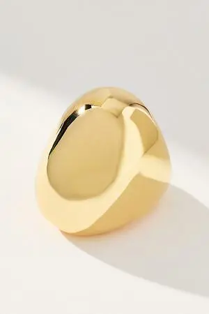 ANTHROPOLOGIE Oval Metal Cocktail Ring