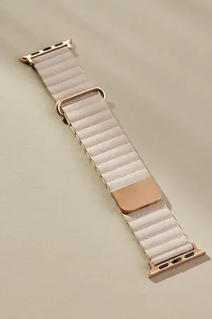 POSH TECH Dakota Magnetic Leather Apple Watch Band - Khaki