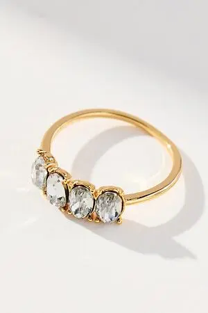 Anthropologie Crystal Ring - Clear