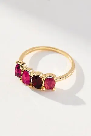 Anthropologie Crystal Ring - Wine