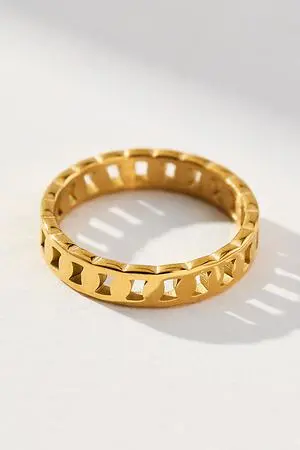 Anthropologie Water-resistant Linked Ring - Gold